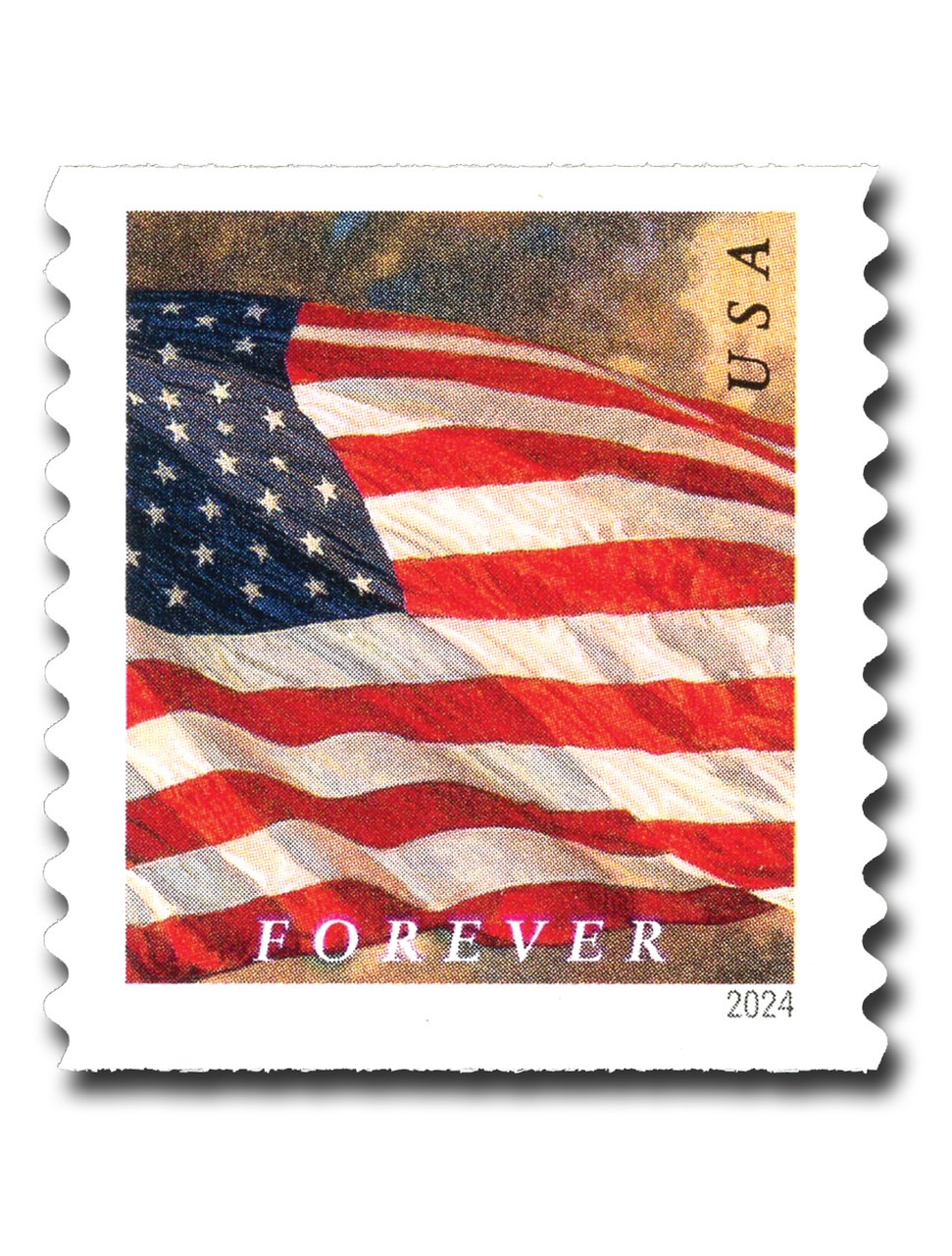 2024 U.S. Flag First-Class Postage USPS Forever Stamps 100pcs/Roll ...